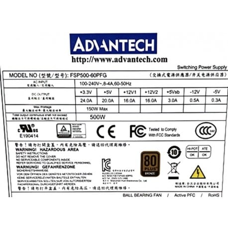 Advantech FSP500-60PFG 500w fsp group - Power supply