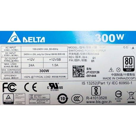 Delta Electronics 300W 300W PWR-PSU-300W-DT02 Qnap - Power supply