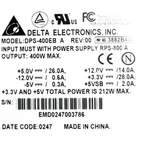 Delta Electronics DPS-400EB A DPS-400EBA 400W - Power supply