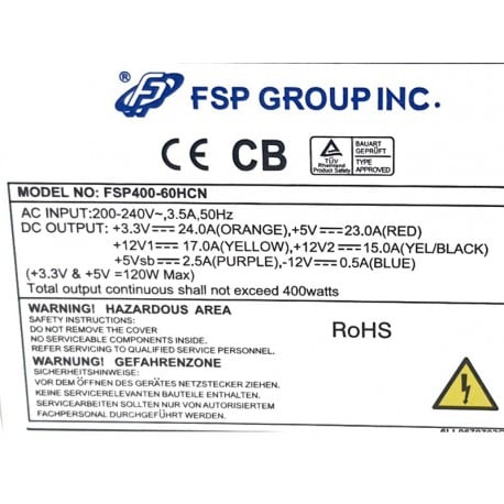 FSP Group Inc. FSP400-60HCN 400W - Power supply