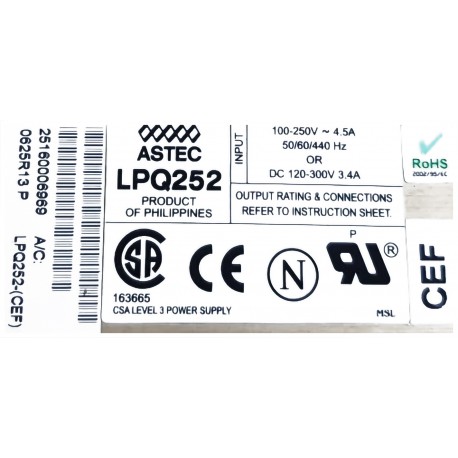 Astec LPQ252-CEF dc 120-300V 3.4A - Computer, server power supply