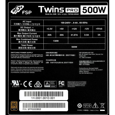 9PR5000803 FSP500-50RAB fsp 500w - Alimentation électrique ordinateur ...