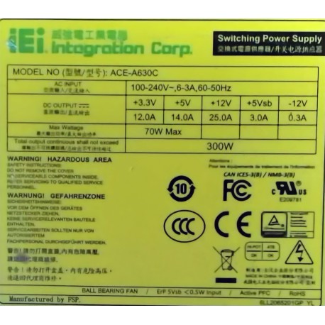 IEI Integration Corp. ACE-A630C 300w ACE-A630C-R10 - Alimentation ...